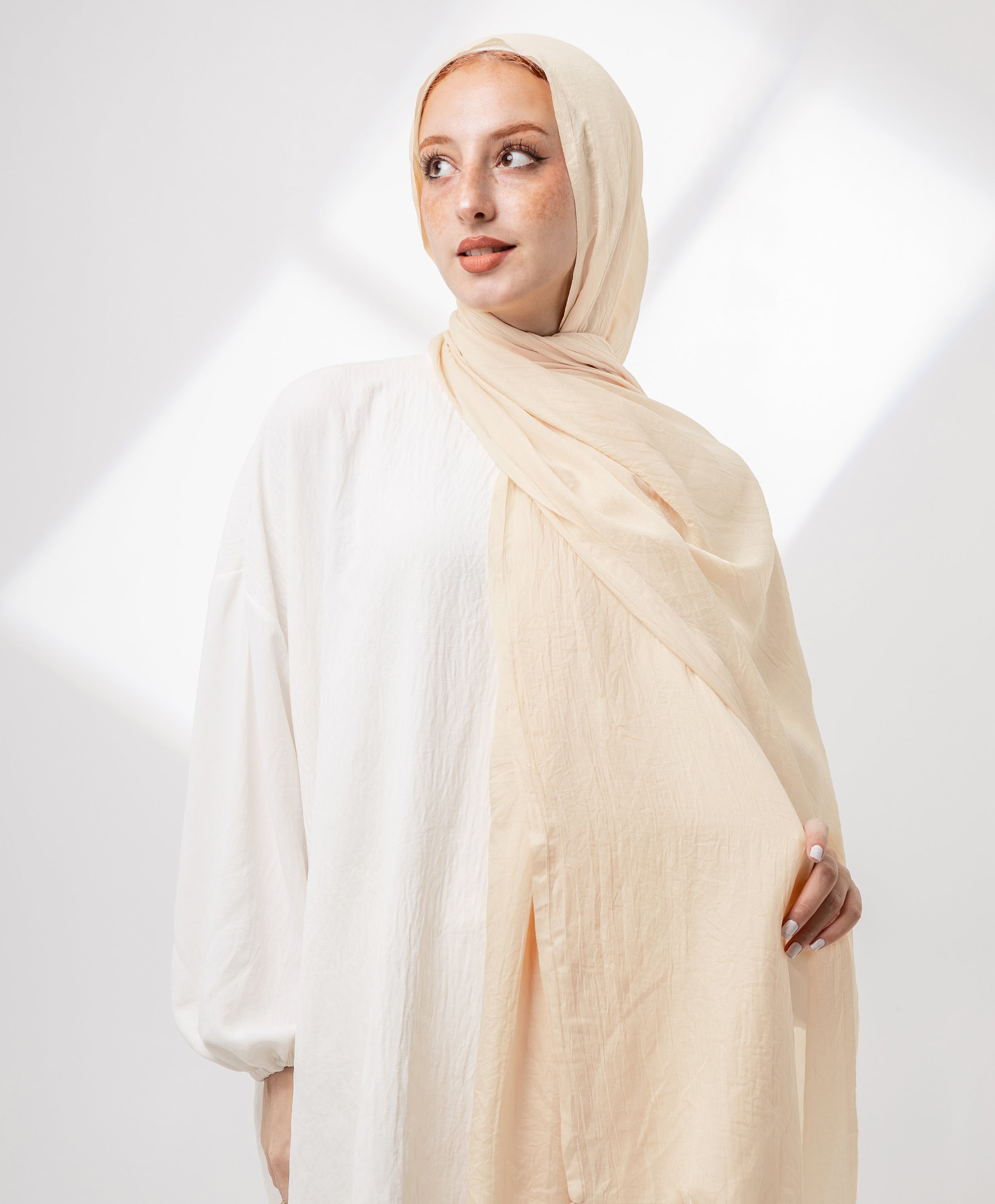 Cream cotton scarf store